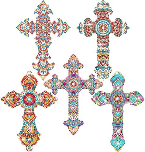 Amazon.com: Ireer 6 Pcs Cross 5D Diamond Art Kit for Kids Adult DIY ...