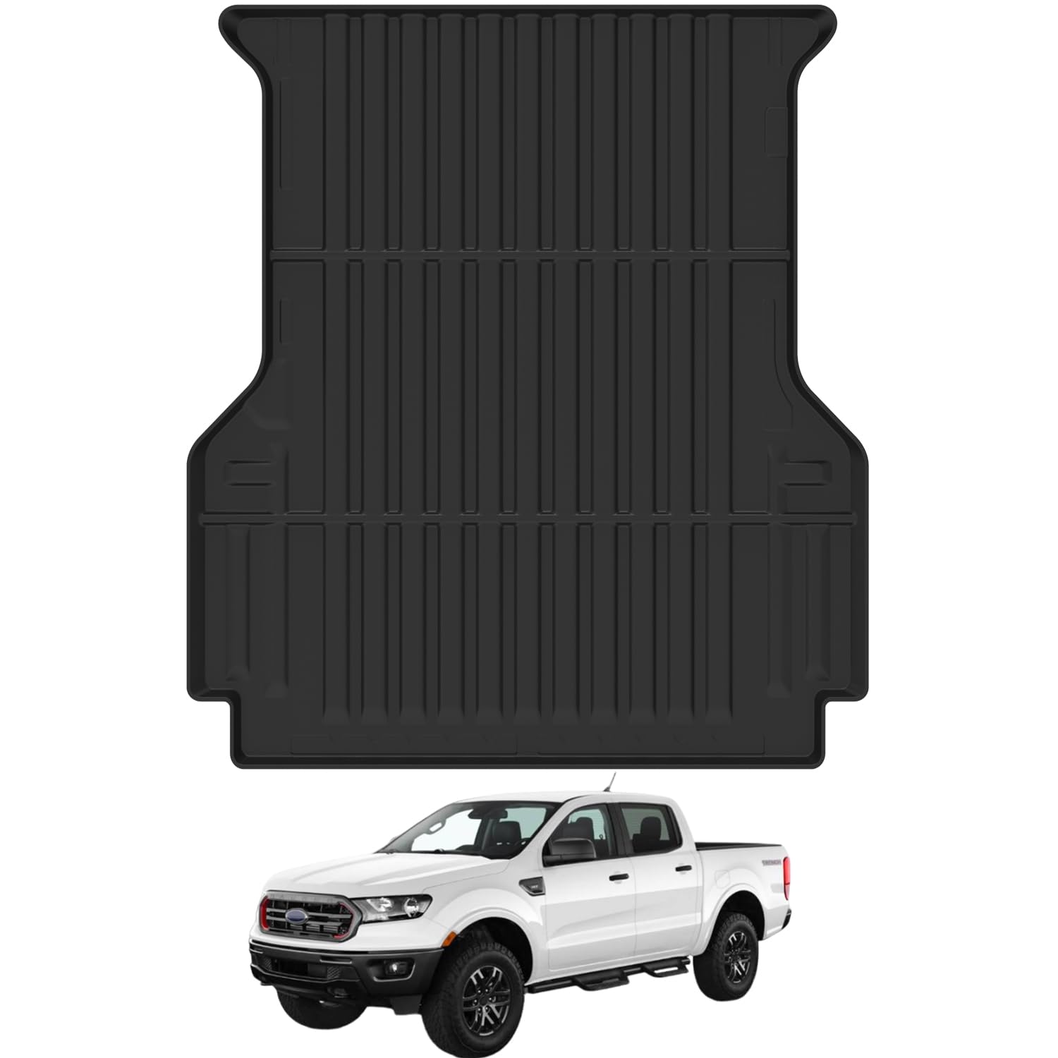 Topraco Truck Bed Mat fit for Ford Ranger Accessories 2024 2025 5FT Car ...