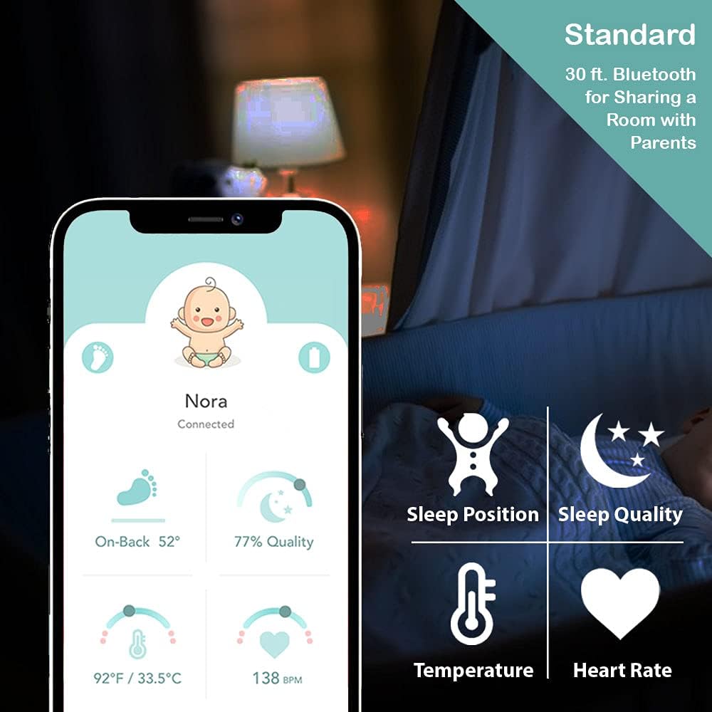Buy NORA Smart Sock Baby Monitor (New 2023 Standard). Birth to 3 Years ...