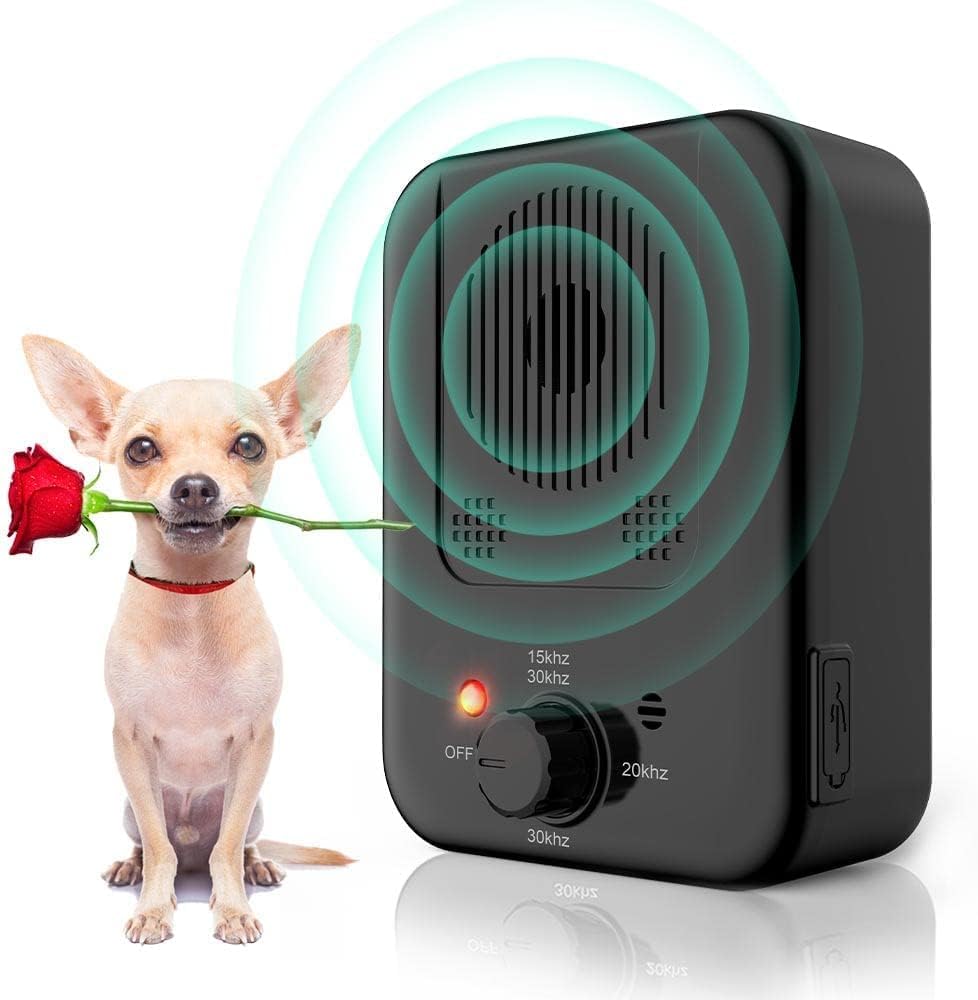 Amazon.com : Anti Barking Device,3 Levels Sonic Bark Deterrents Dog Barking Control Devices,33Ft ...