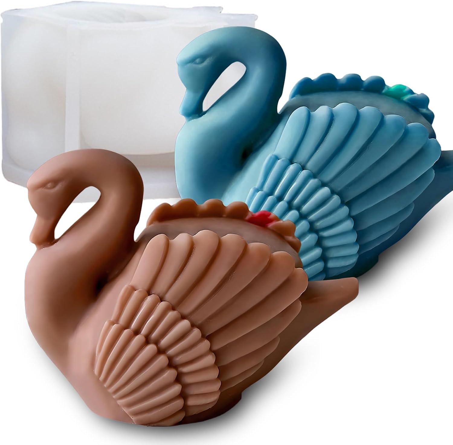 Amazon.com: Japleed Swan Silicone Mold, Elegant Swan Shape Candle Soap ...