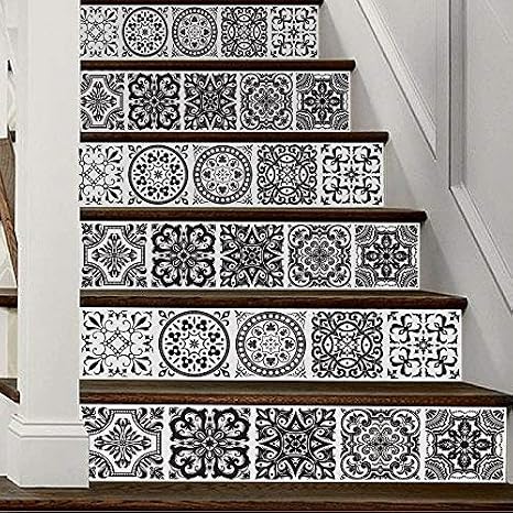YIZUNNU Stair Step Decals Stickers Stair Riser Decals Peel and Stick ...