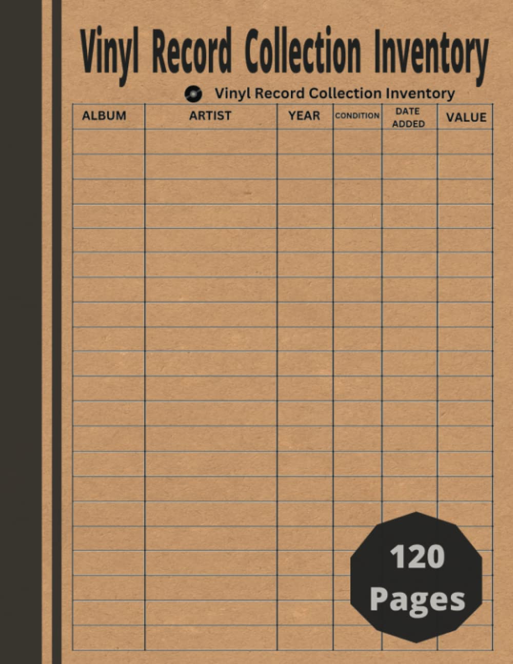 Vinyl Record Collection Inventory: Inventory Log Book for Collectors of ...