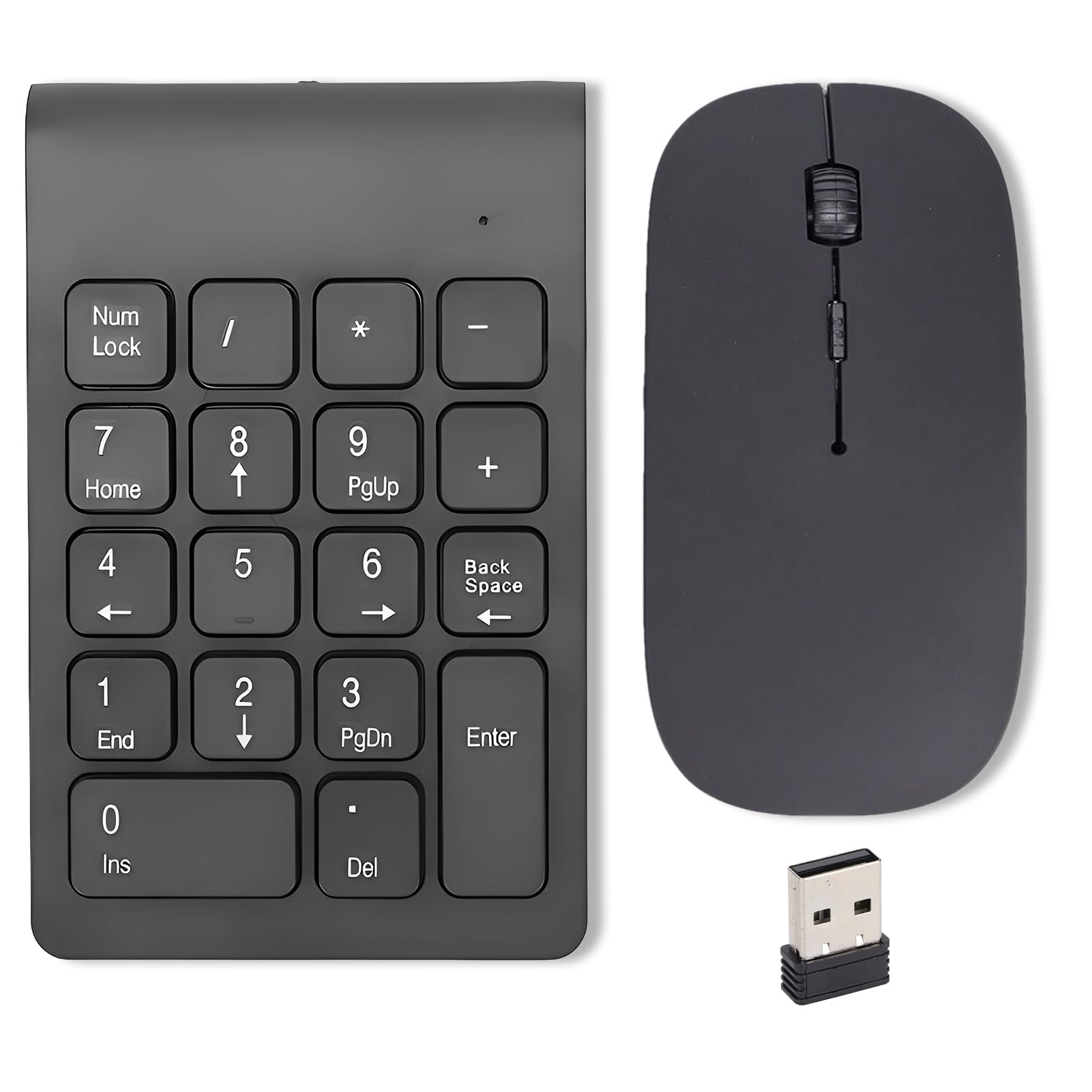 Combinación inalámbrica de teclado digital y ratón, teclado digital 2 ...