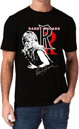 Amazon.com: Randy Rhoads Autograph Ozzy Heavy Metal Rock Logo T-Shirt ...