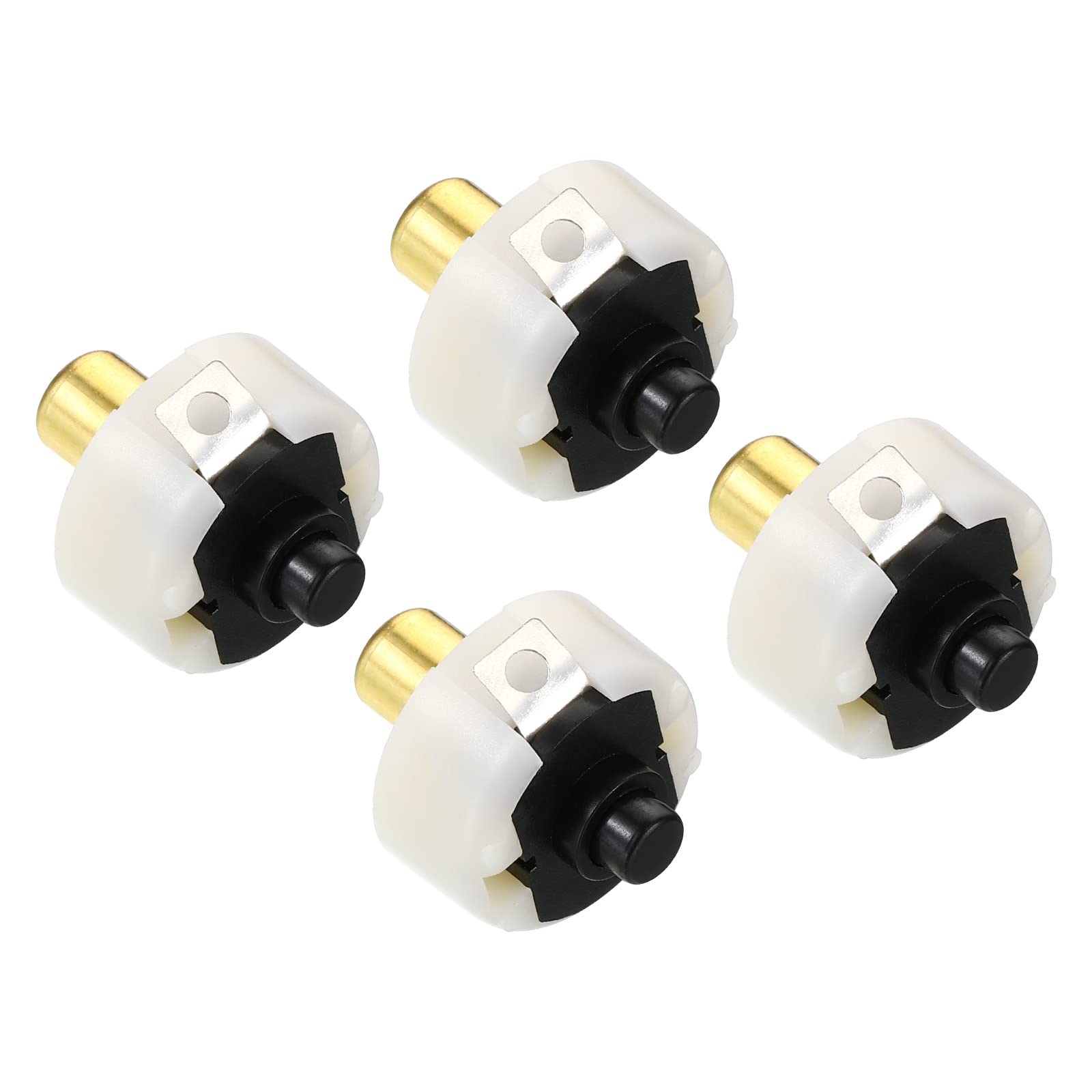 PATIKIL 20mm Latching Push Button Switch, 4 Pcs DC 30V 1A On/Off Self ...