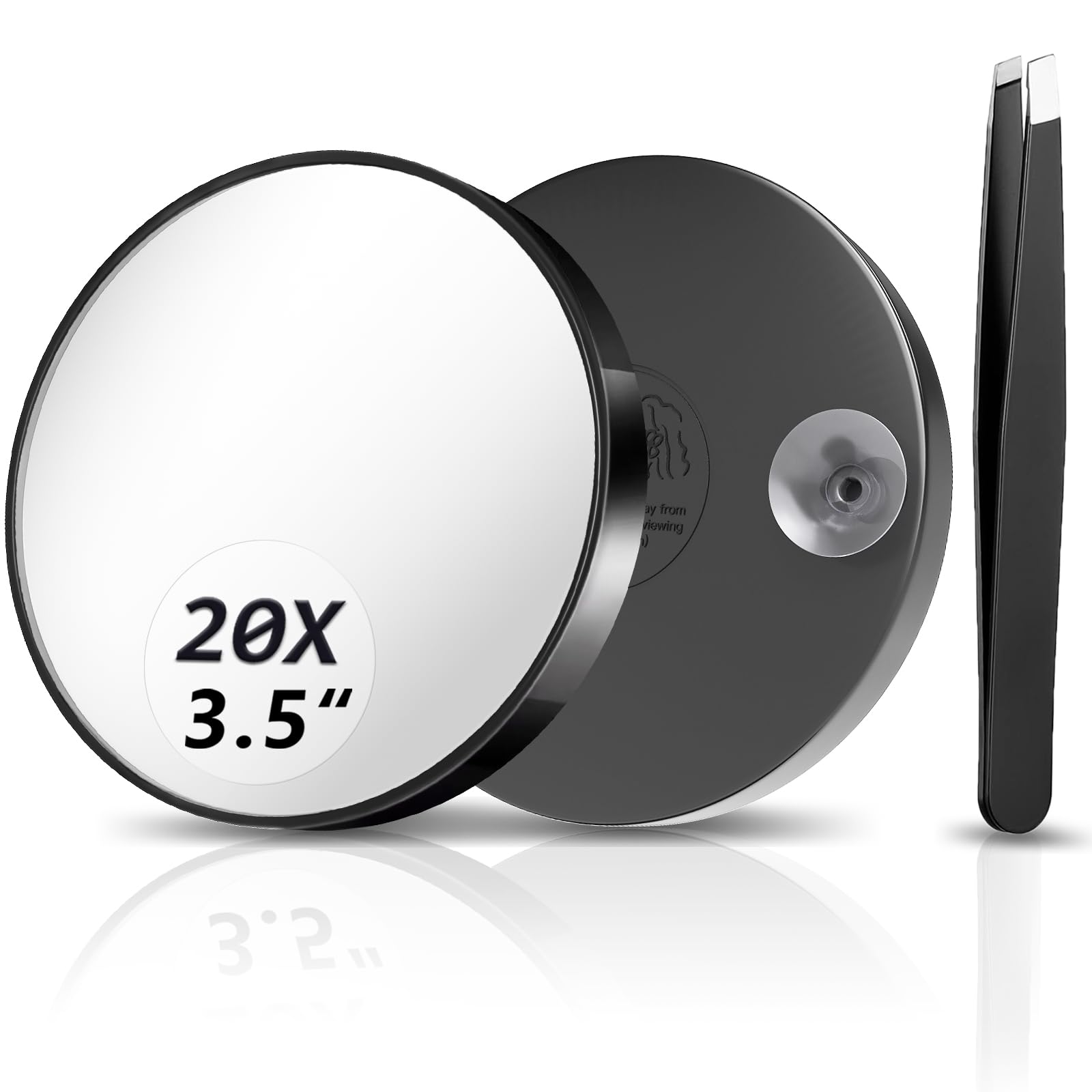 Amazon.com: WOHOMIBAN 20X Magnifying Mirror, Magnified Mirror 3.5" with ...