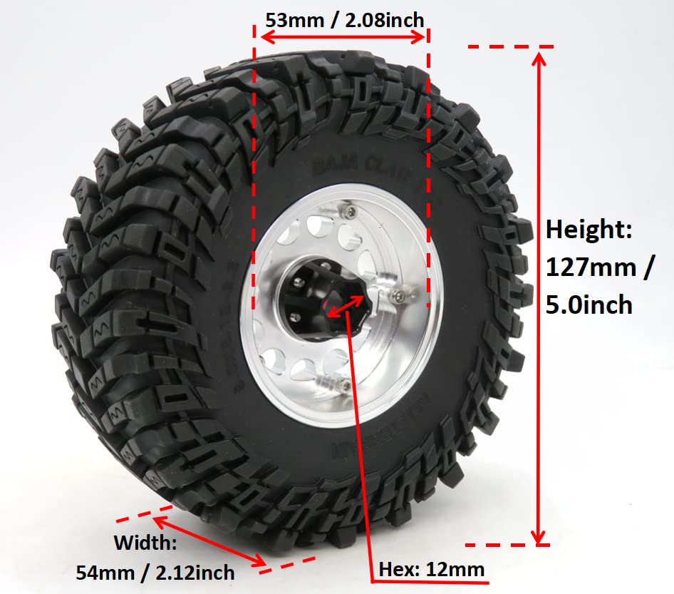 Snapklik.com : HOBBYSOUL RC Adjustable 4 Offset 2.2 Beadlock Wheels And ...