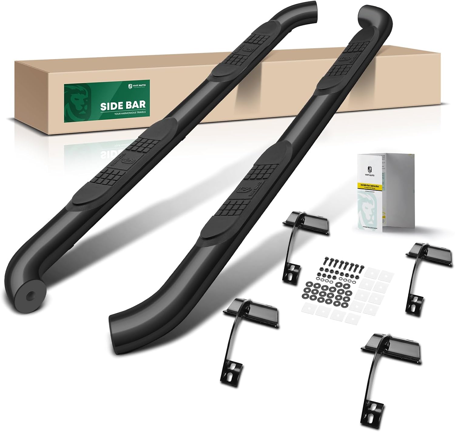 Amazon.com: YHTAUTO 3 Inch Running Boards Side Step Bars Fit Ford F150 ...