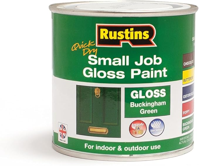 RUSTINS Small Job Gloss Paint Buckingham Green 250ml : Amazon.co.uk ...