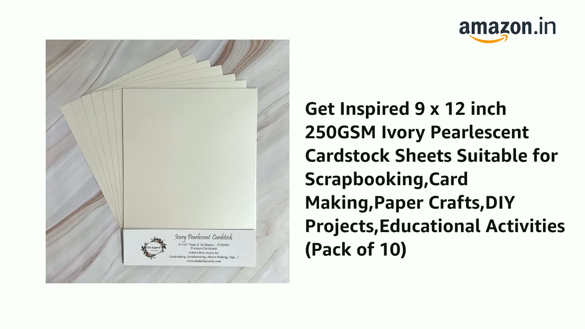Ivory Pearlized Cardstock