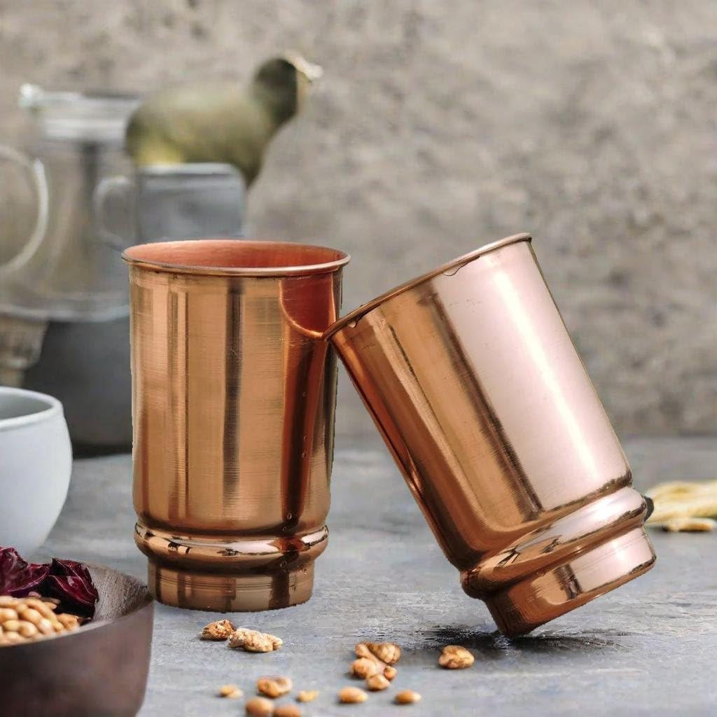 Amazon.com | 2 Activelife Set of 2 Hammered Pure Copper Tumblers for ...