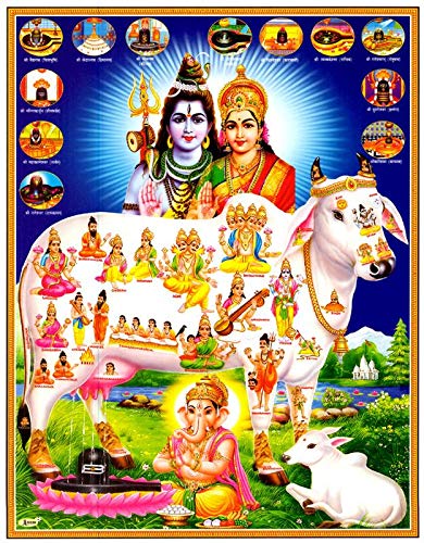 CELEBRATIONS Poster of SHANKAR with Cow : Amazon.in: Home & Kitchen