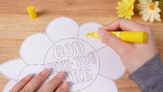 God Says I Am Coloring Wheel, Printable Bible Activity, Kids Bible ...