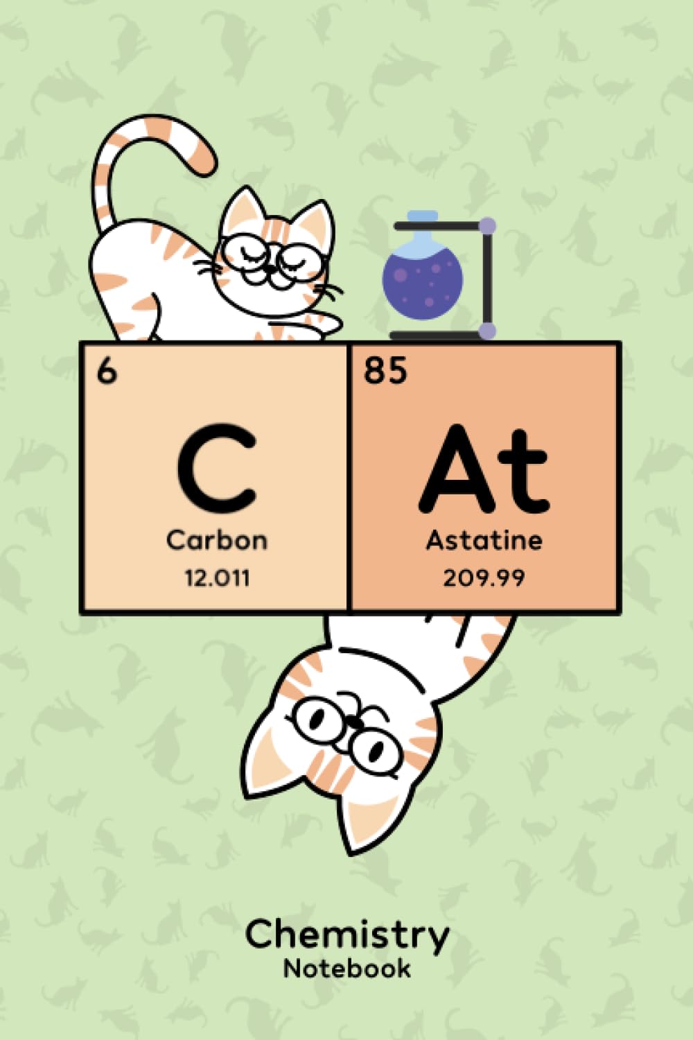 Buy Chemistry with CAT inscription and cute graphics: 120 numbered grid ...