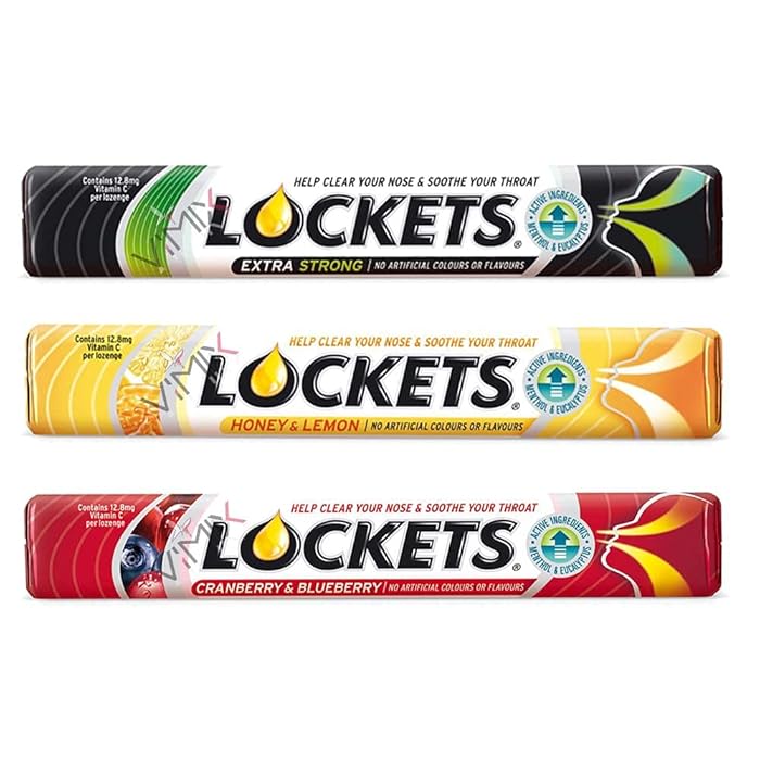 Buy LOCKETS Flavoured Menthol and Eucalyptus LOZENGES 41g - Choose Your ...