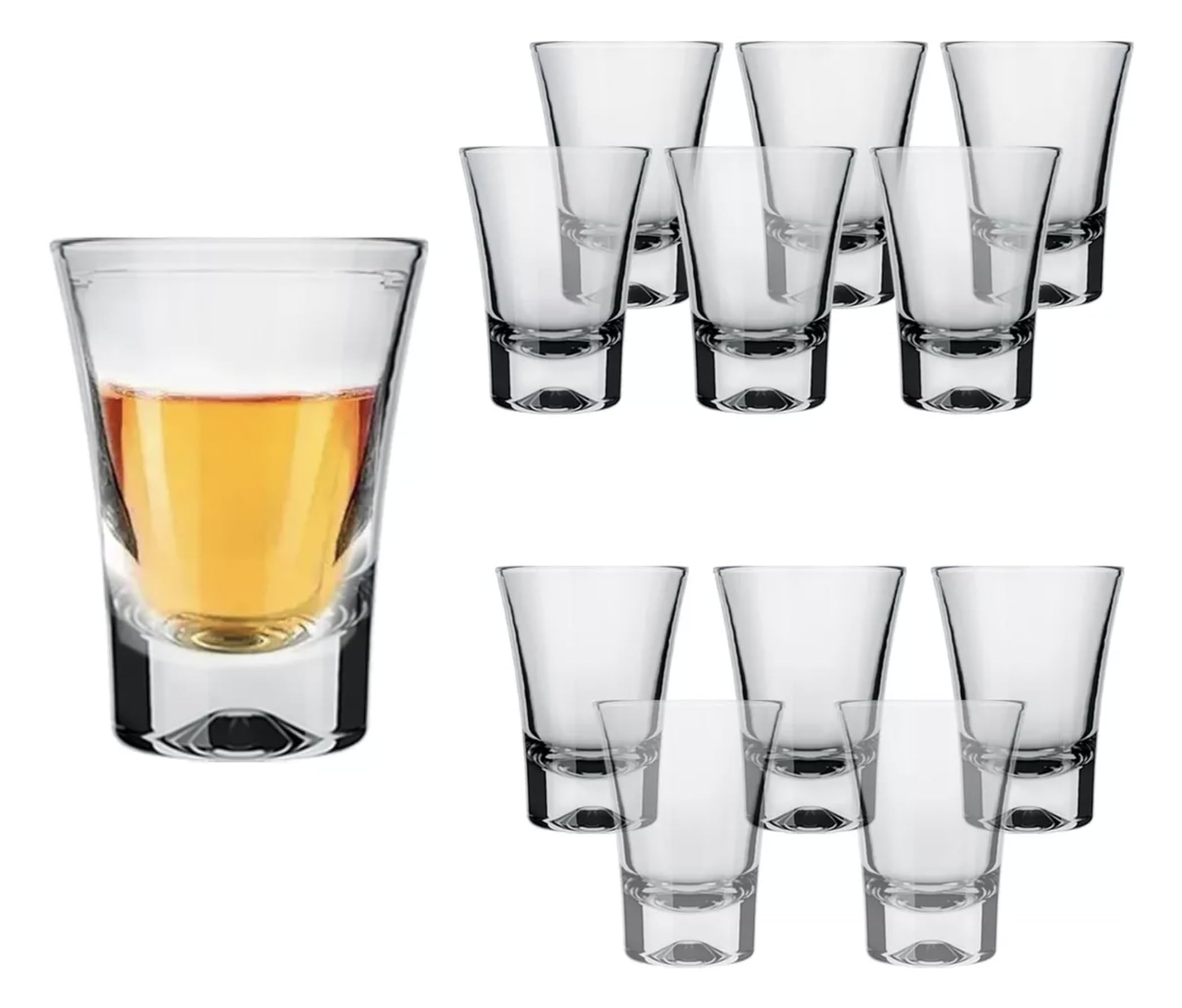 NADIR Set De 12 Vasos Dose Shot Tequila Vidrio Tequilero Caballitos De ...