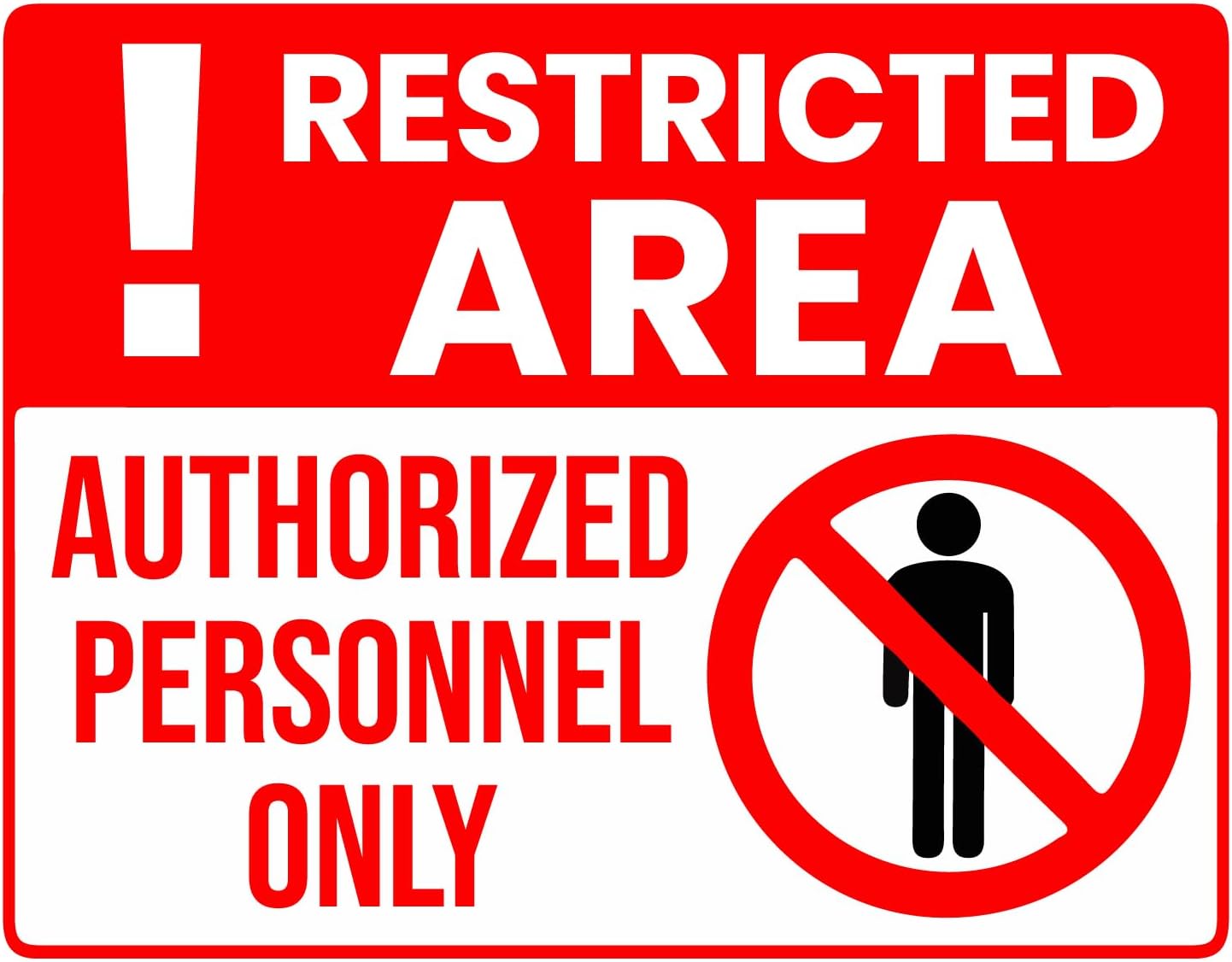 Amazon.com: Authorized Personnel Only sign / Sticker - Restricted Area ...
