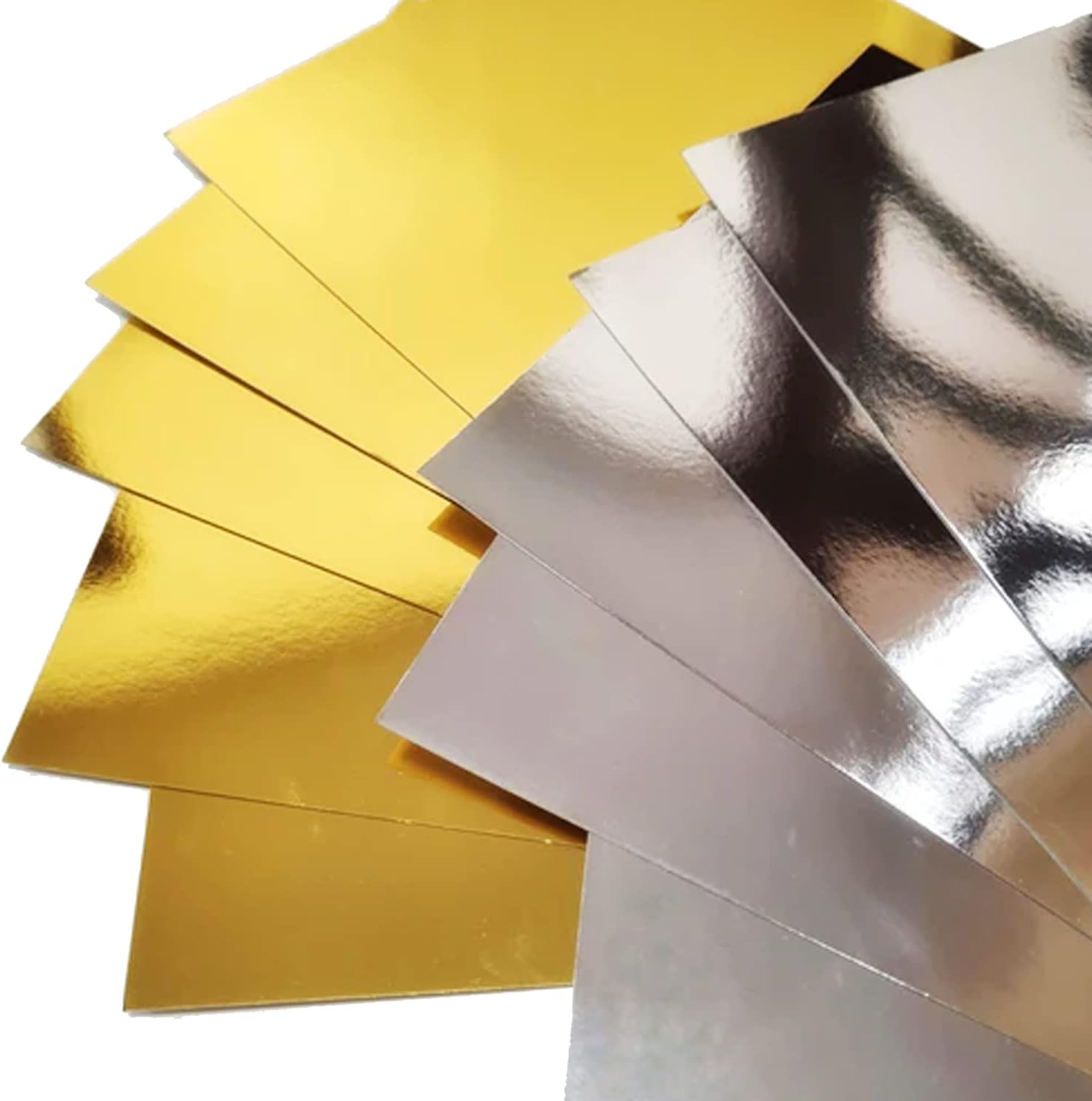 A4 Mirror Card, Pack of 8 Sheets, Standard A4 Card, in 2 Colours ...