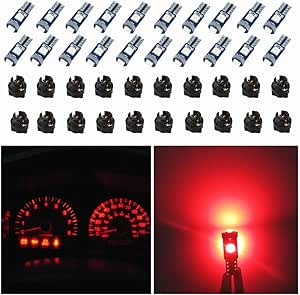 WLJH 74 Led Bulb Dash Lights Dimmable T5 2721 37 85 286 Wedge PC74 Twist Socket Automotive ...