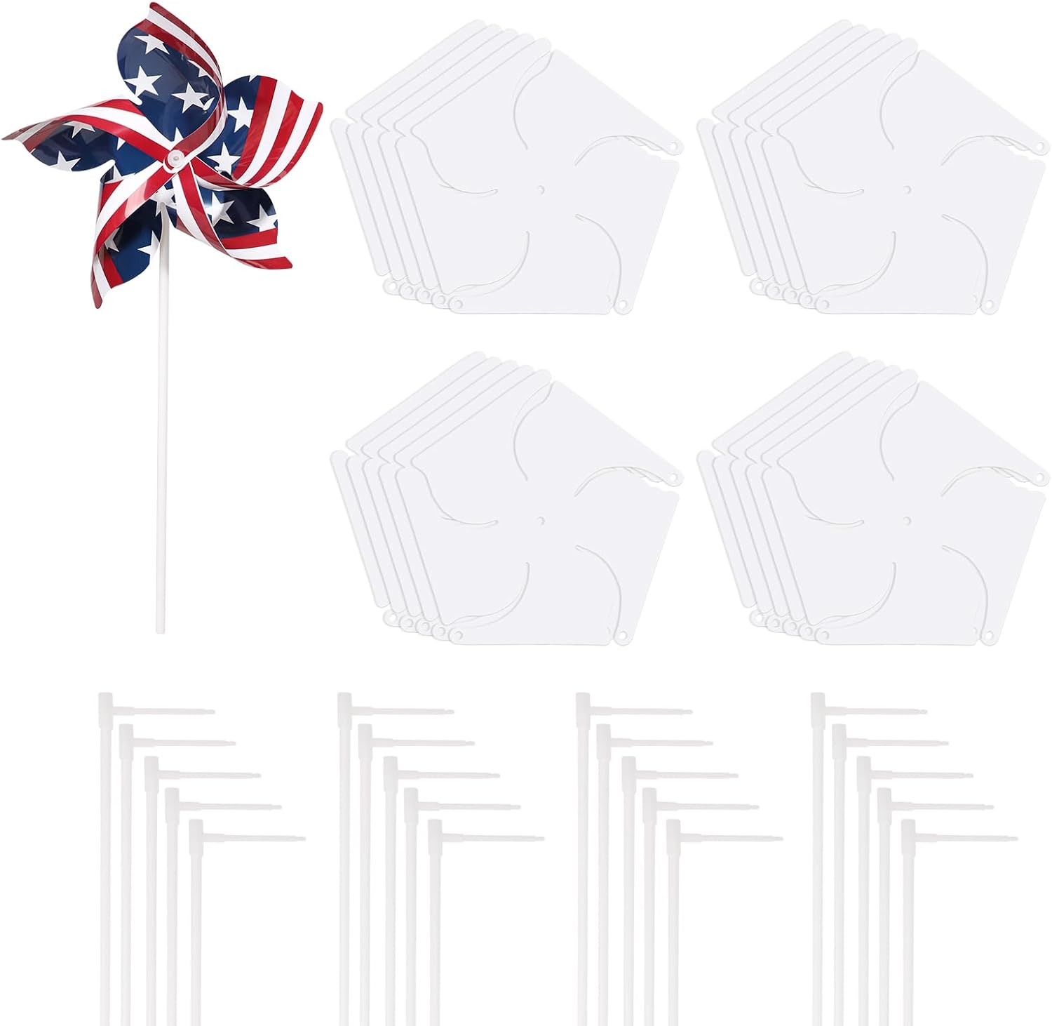 Amazon.com: PYD Life 20 Pack Sublimation Windmill White Blanks Bulk 8.6 ...