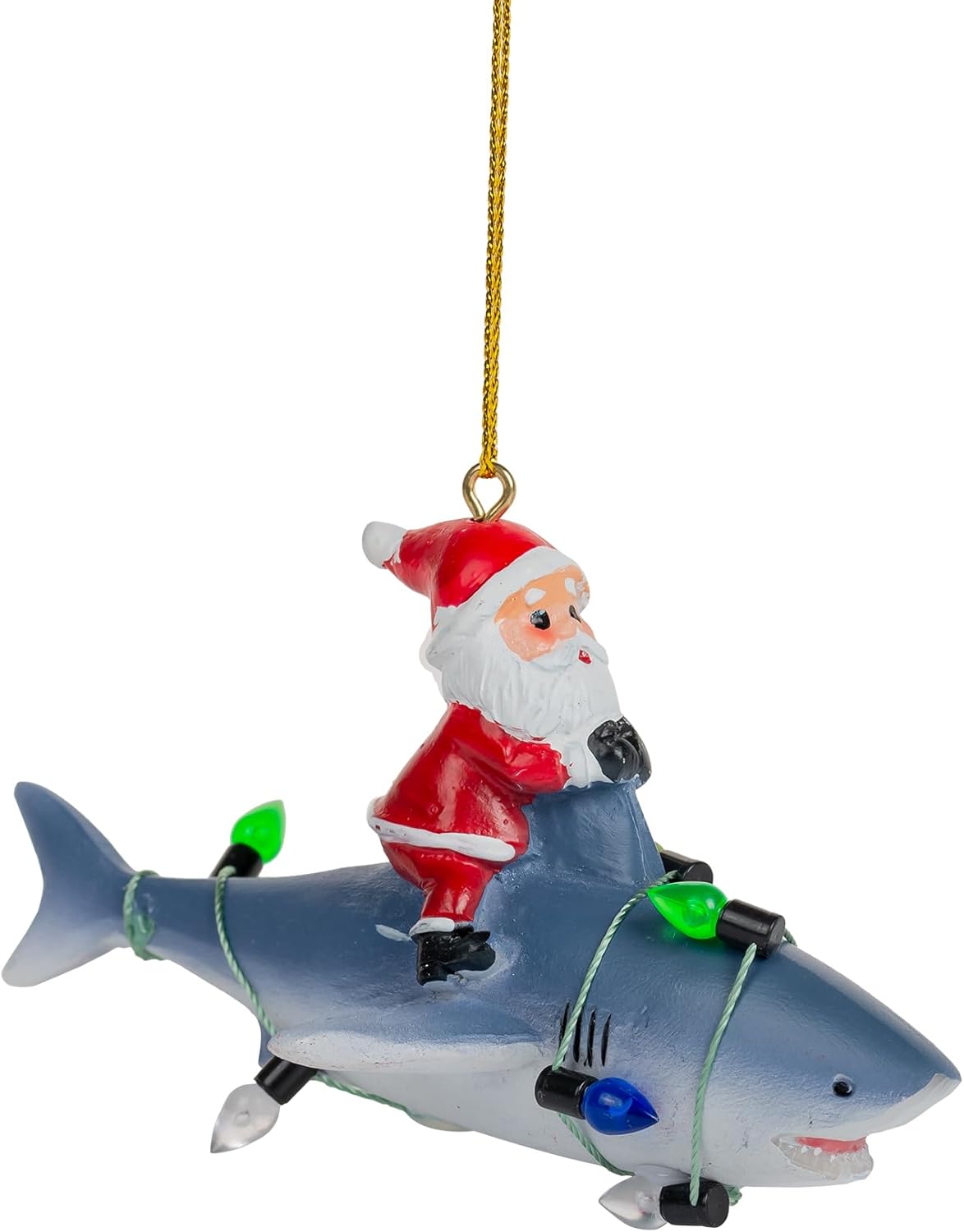 Amazon.com: Shark Christmas Tree Ornament with Santa Riding On The Back ...