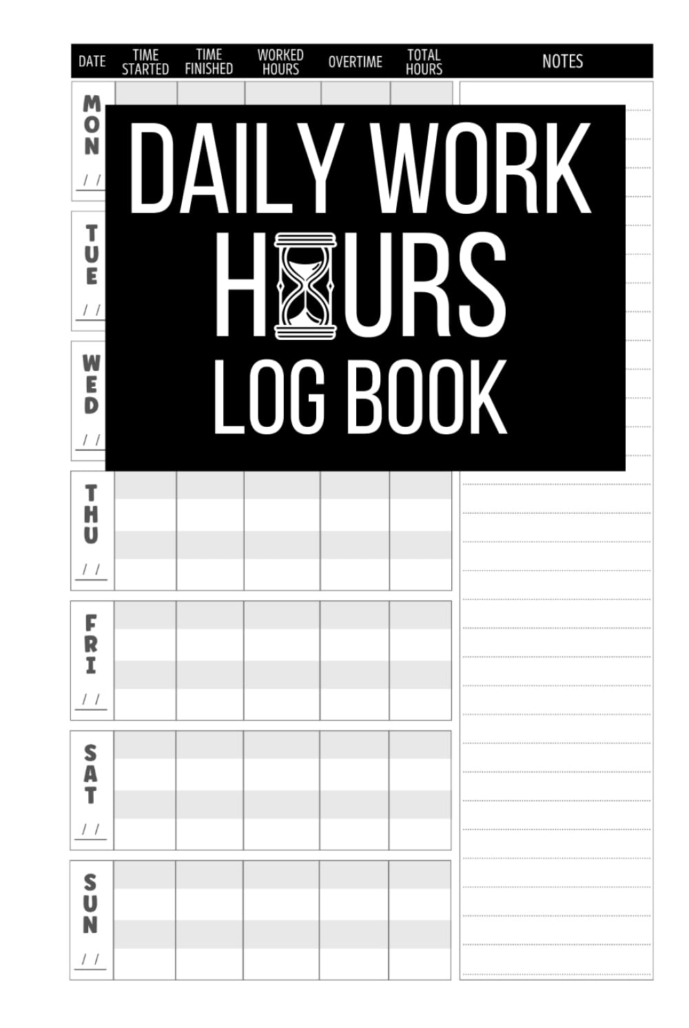 Daily Work Hours Log Book: Cute Record book for Employers, Clients and ...