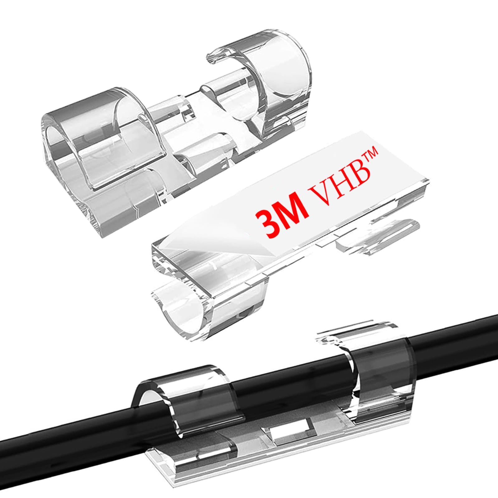 Amazon.com: Adhesive Cable Clips Clear,Strong Self-Adhesive Upgraded ...