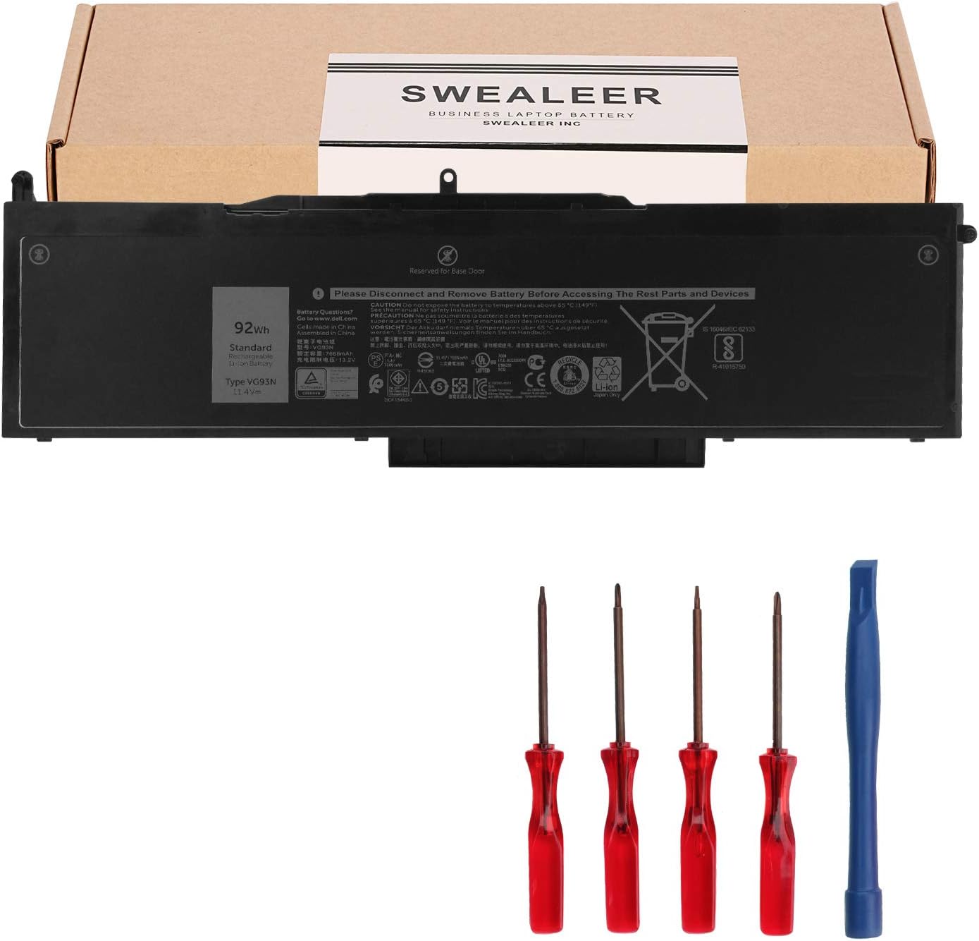 Amazon.com: SWEALEER VG93N Laptop Battery Compatible with Dell Latitude ...