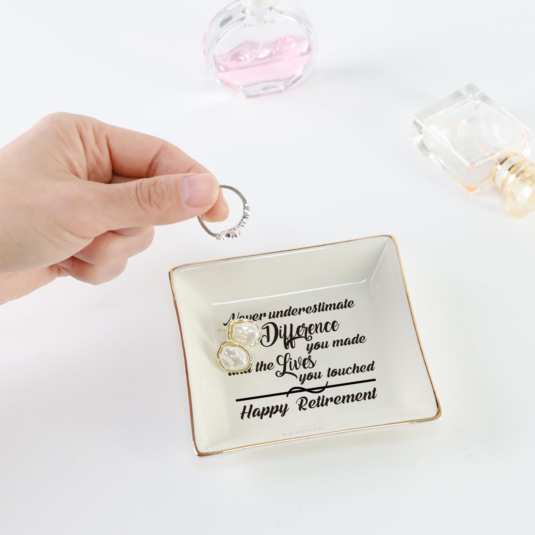 Snapklik.com : HOME SMILE Retirement Gifts For Women-Ceramic Ring Dish ...