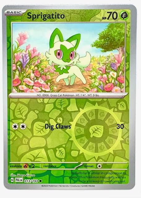 Amazon.com: Pokemon - Sprigatito 013/193 - Paldea Evolved - Reverse ...