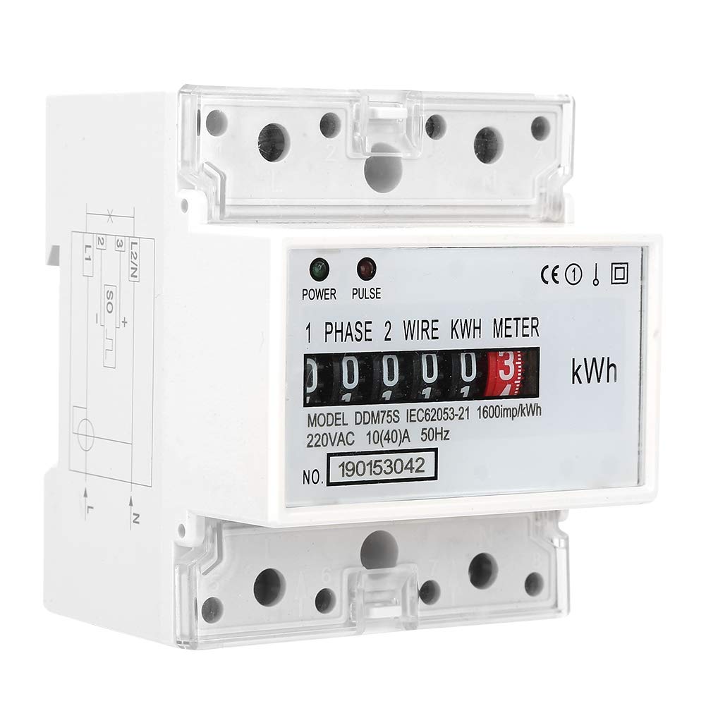 Energy Monitor,Ddm75s 10(40) A Electric Meter Single Phase 4p Led Din ...