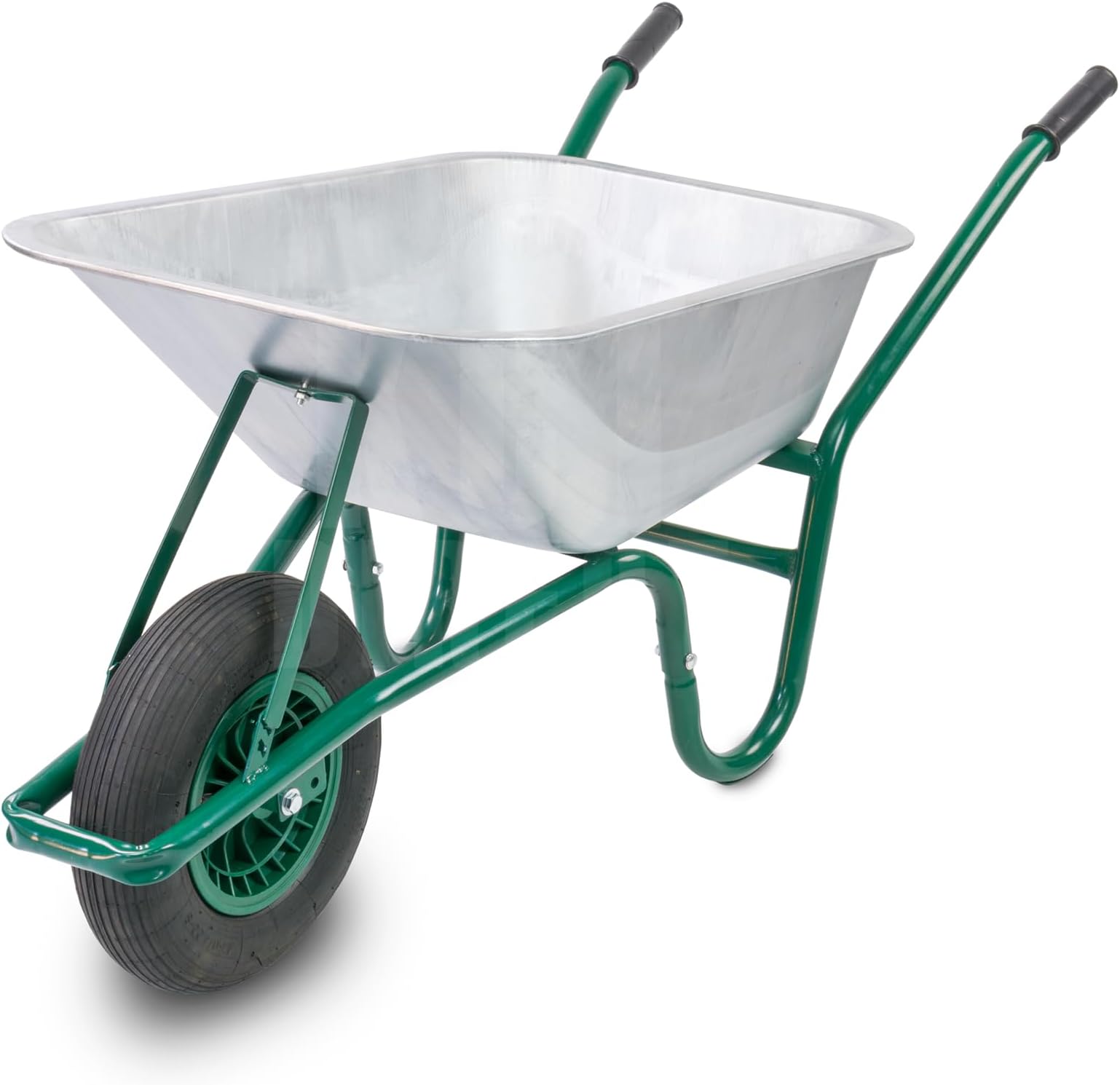 KCT 160L XL Twin Wheel Wheelbarrow Green - Heavy Duty Garden/Stable ...