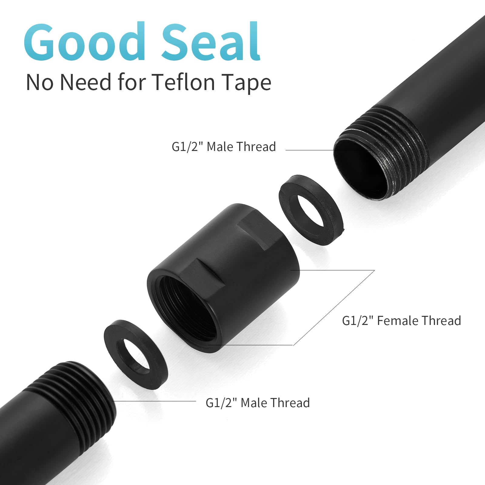 Snapklik.com : Shower Pipe Fitting, Brass Converter Adapter, G1/2 X G1 ...