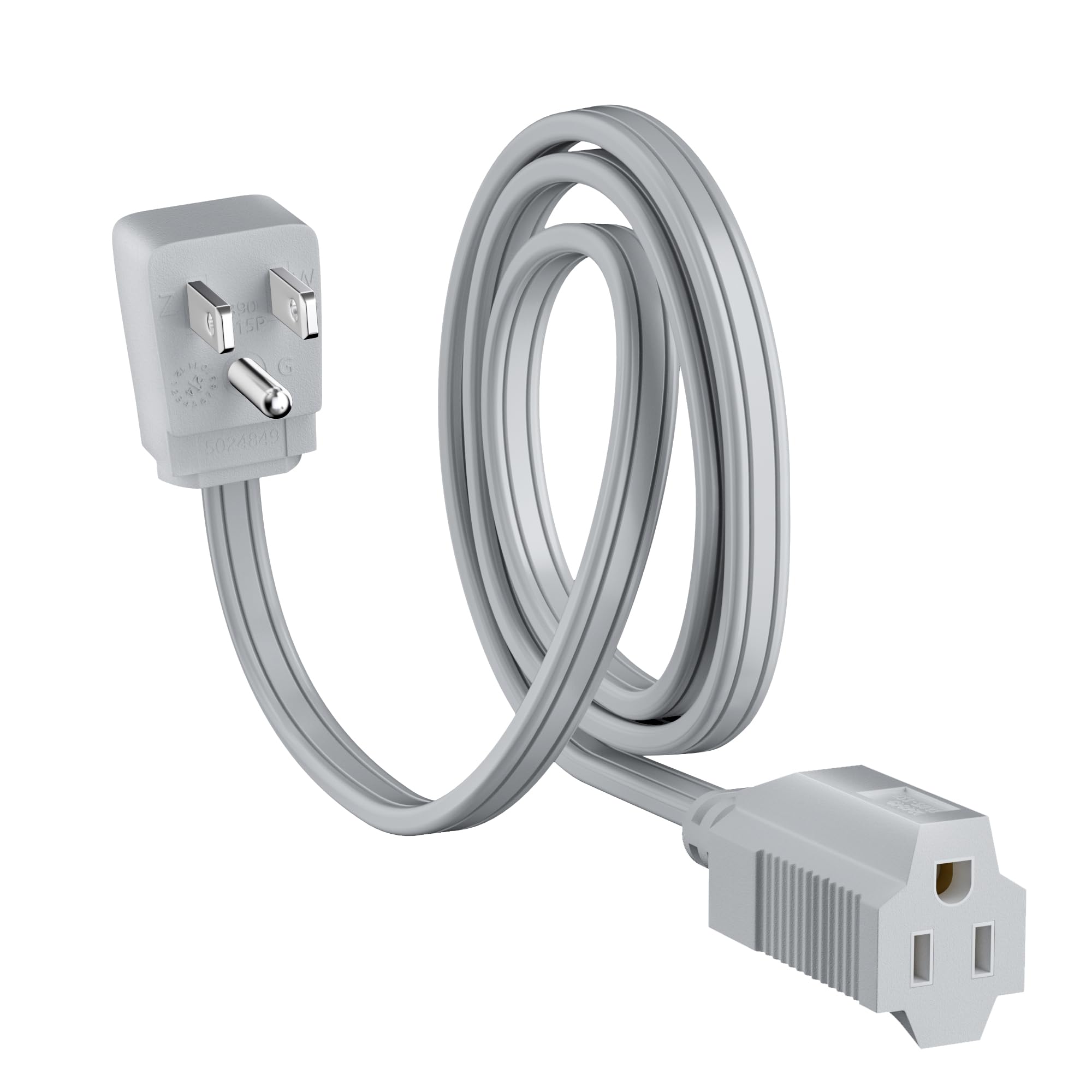 Snapklik.com : Appliance Power Extension Cord 8 Ft Gray, 3 Prong Heavy ...