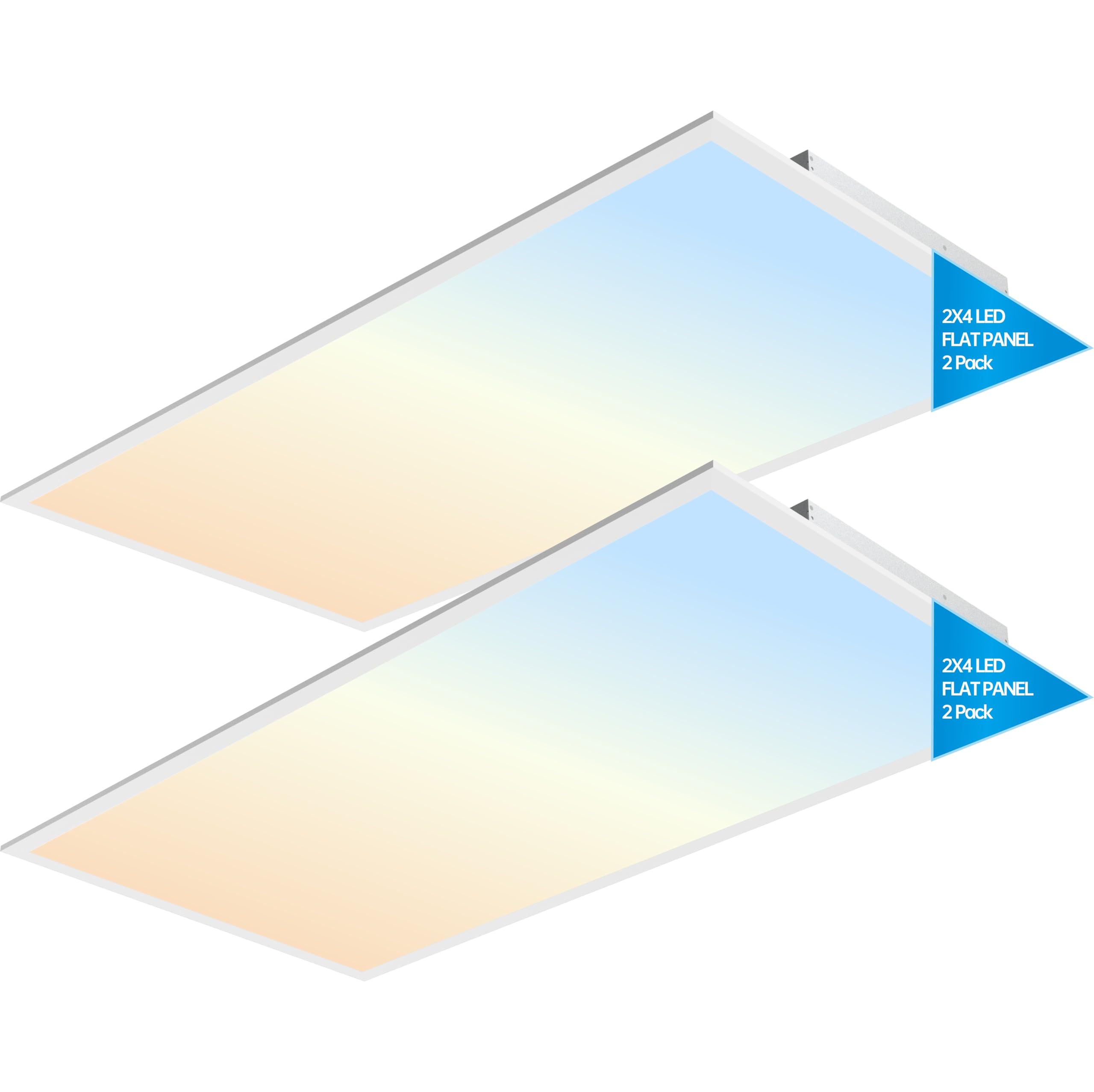 2x4 FT LED Light Flat Panel, 40-72W, 5 CCT 3K | 3.5K | 4K | 5K | 6.5K ...