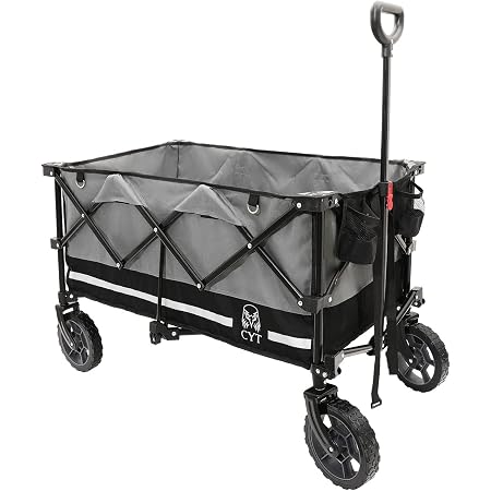 Amazon.com: Navatiee Collapsible Folding Wagon, Wagon Cart Heavy Duty ...