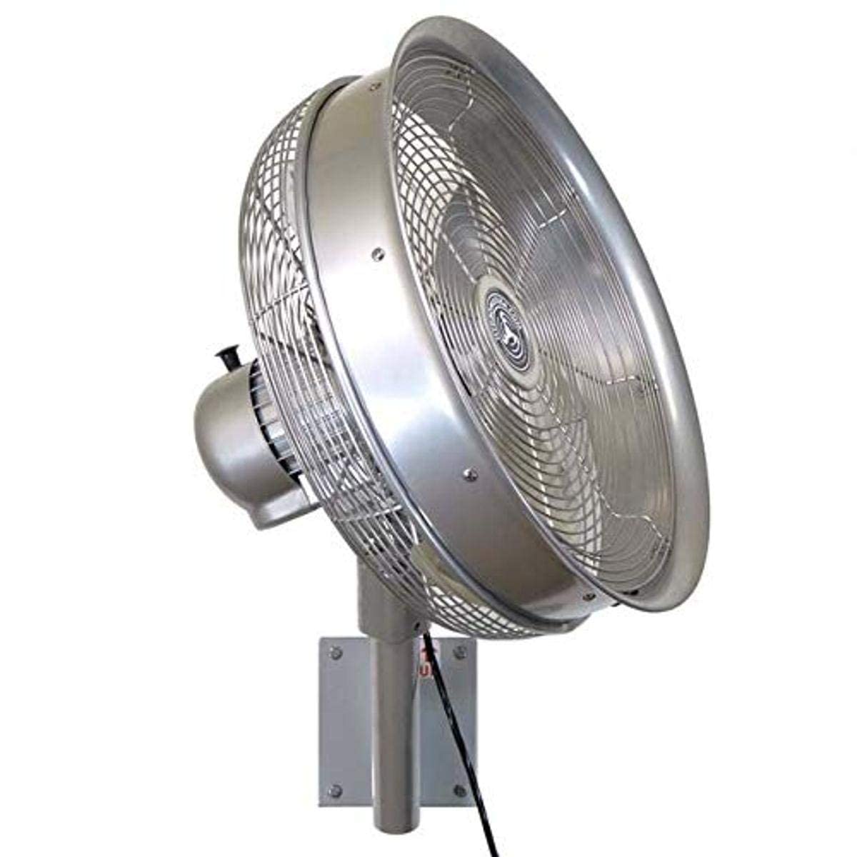 Hydromist Oscillating Wall Mounted Outdoor-Rated Fan, 3-Speed Cord ...