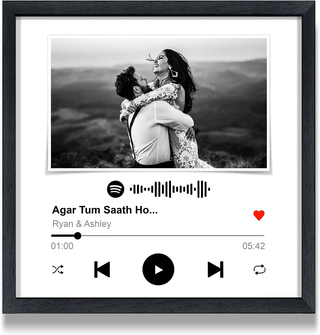 PAPER PLANE DESIGN Engineered Wood Personalized Spotify Song Photo ...