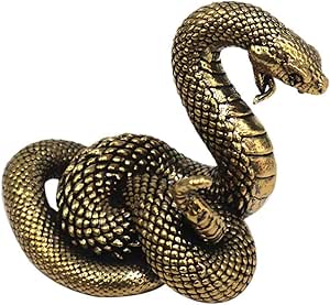 Amazon.com: Snake Statue Small Wooden Chinese Feng Shui Snake Figurines ...