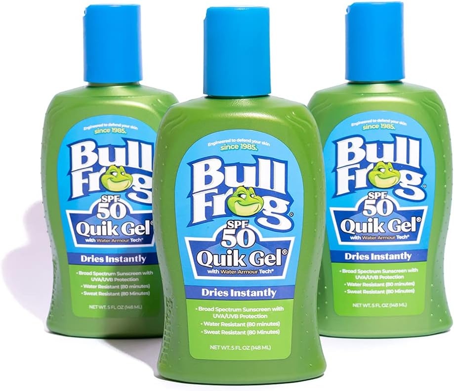 Amazon.com: Bullfrog Quik Gel Sunscreen SPF 50 | Oxybenzone ...