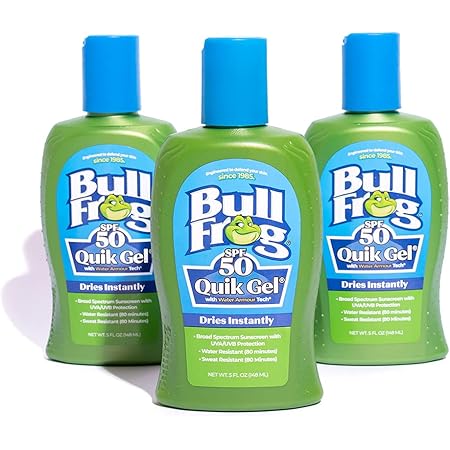 Amazon.com: Bullfrog Quik Gel Sunscreen SPF 50 | Oxybenzone ...