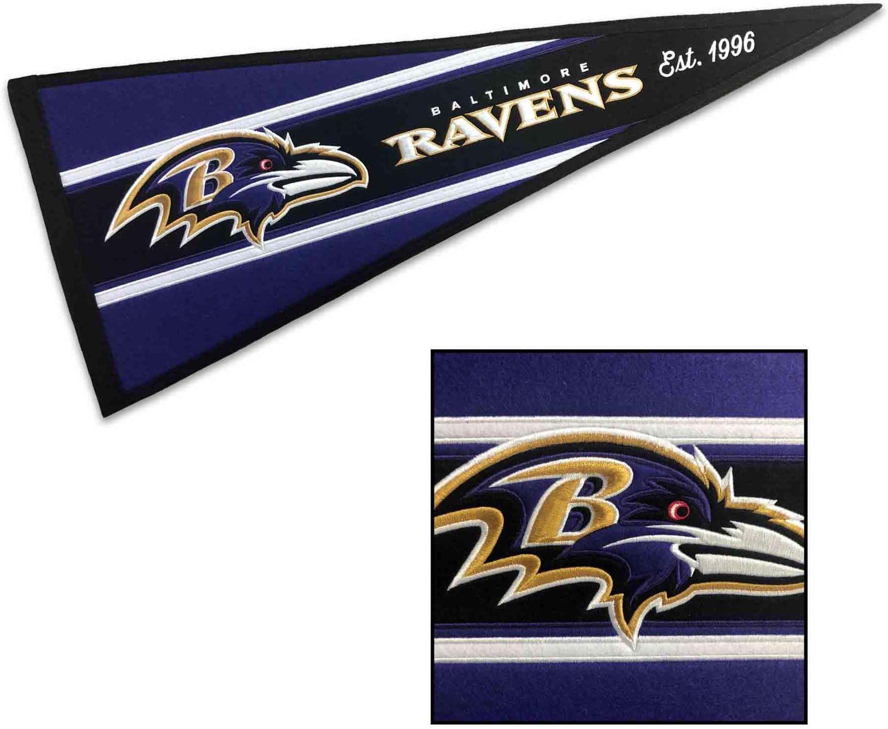Amazon.com : Baltimore Ravens Embroidered and Sewn Pennant : Sports ...