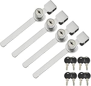 Amazon.com: 4Pcs Sliding Glass Door Lock Display Case Lock Ratchet Lock ...