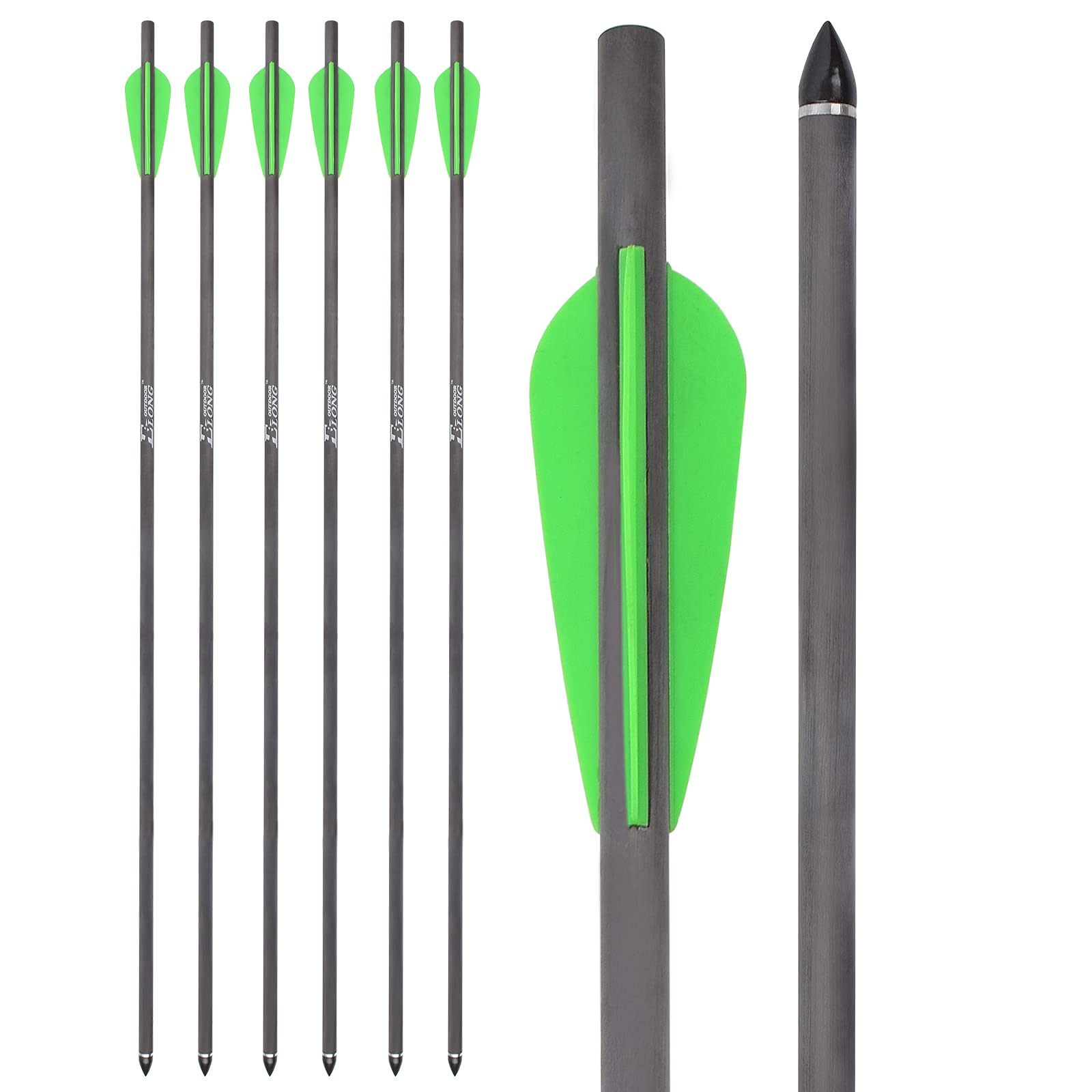 Buy NIKA ARCHERY Airbow Arrows Carbon Shaft 26 inch Arrow Air 6 Pack ...