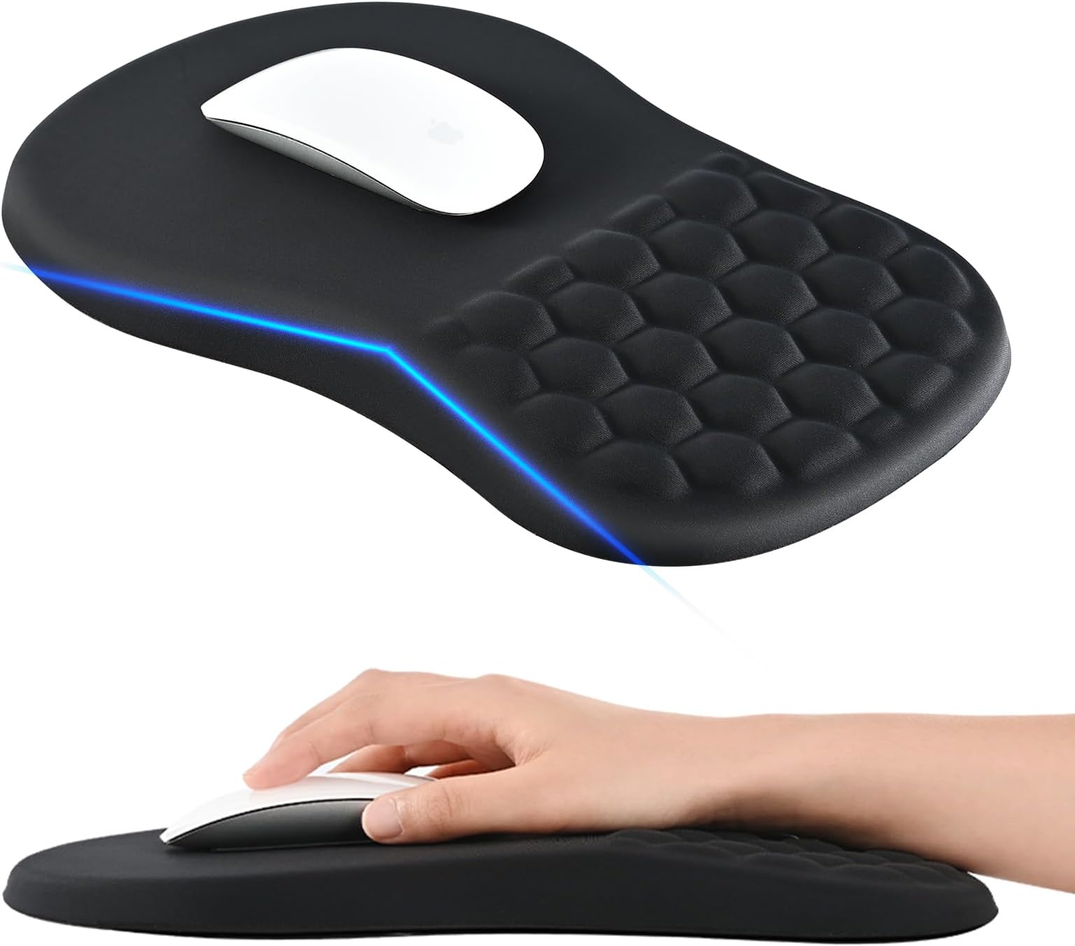 EooCoo Ergonomic Mouse Pad with Wrist Rest Support, Mousepad with ...