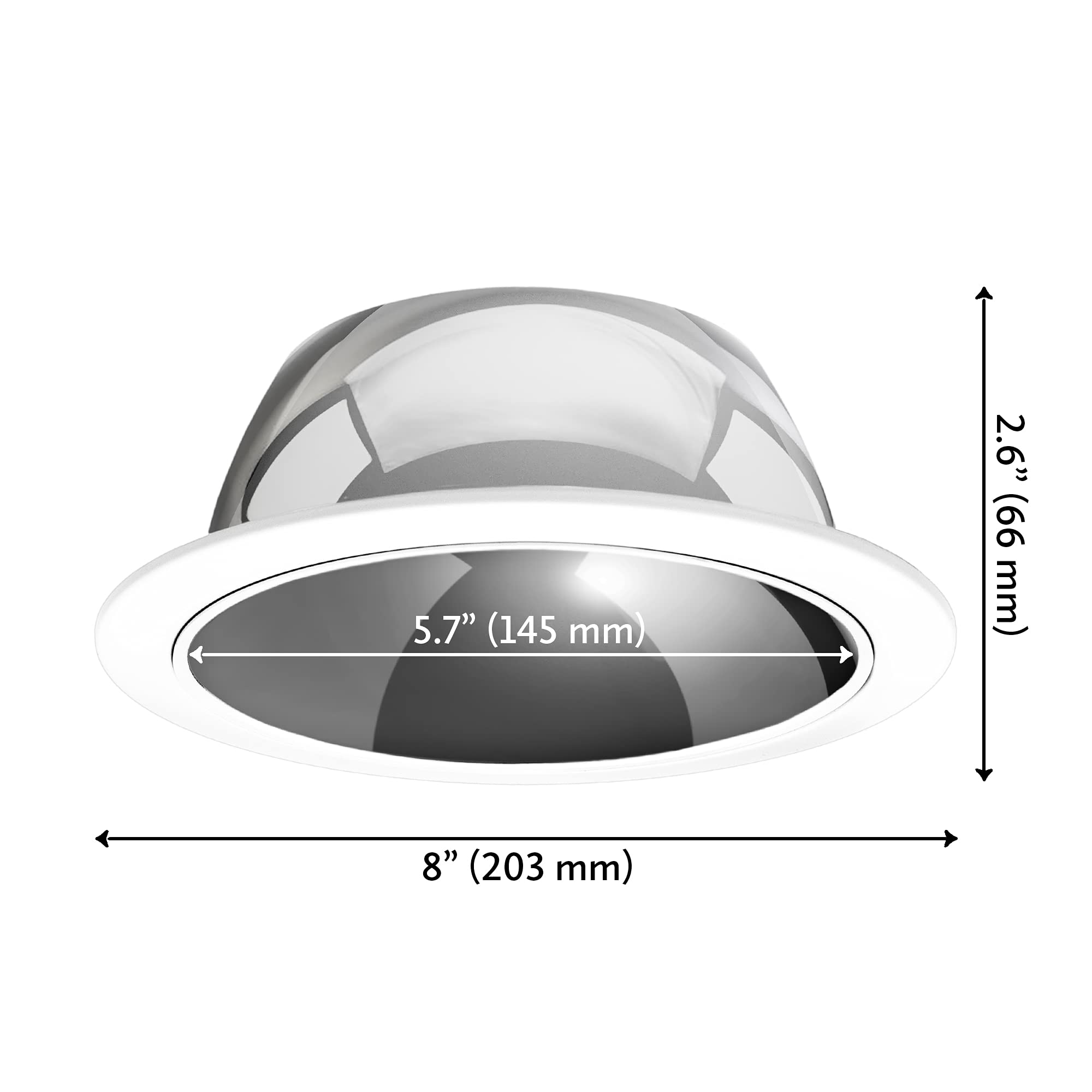 PROCURU 12-Pack 6-Inch Ceiling Recessed Can Light Trim Cover, Aluminum ...