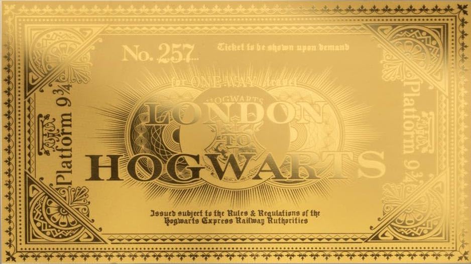 Harry Potter Paper Money Hogwarts Bookmark