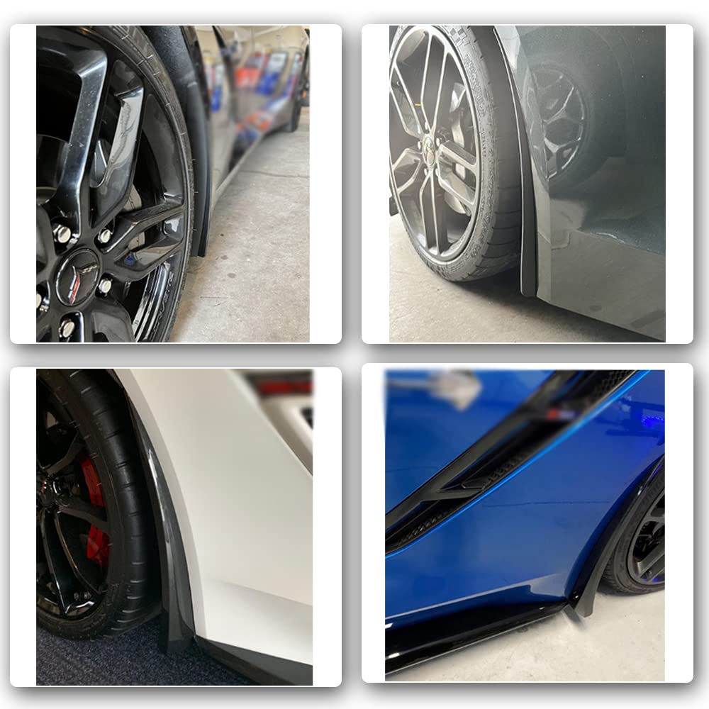 Snapklik.com : 4 Pieces Front & Rear Mud Flaps Fit For Corvette C8 ...