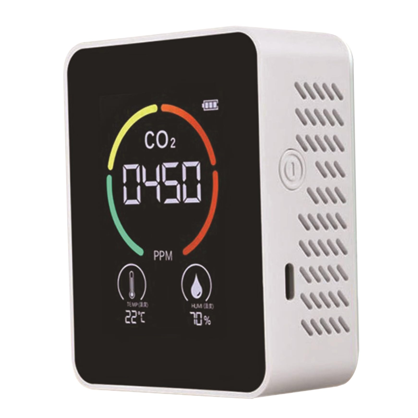 CO2 Detector, 3 in 1 Carbon Dioxide Detector, Indoor CO2 Monitor with ...